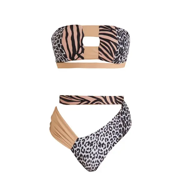 SANCHA THE BRAND Black / Neutrals / White Saltu Combo Bikini