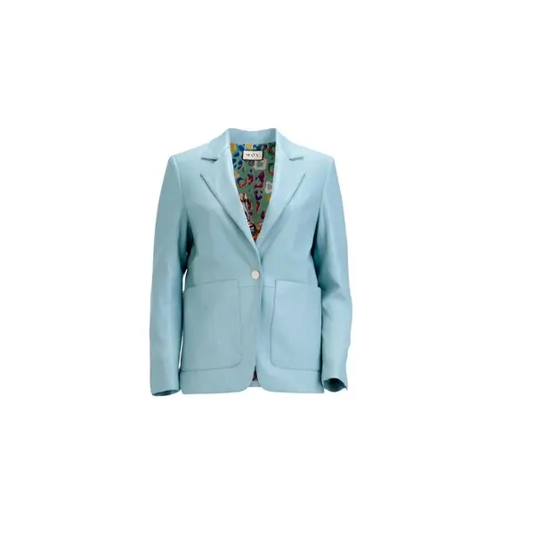 MOV The Perfect Suit Blazer — Tailored Vegan Leather In Retro