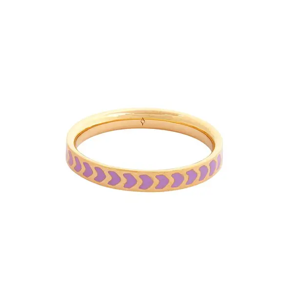 APRÈS YOUTH Gold / Orange Spark Enamel Ring Purple