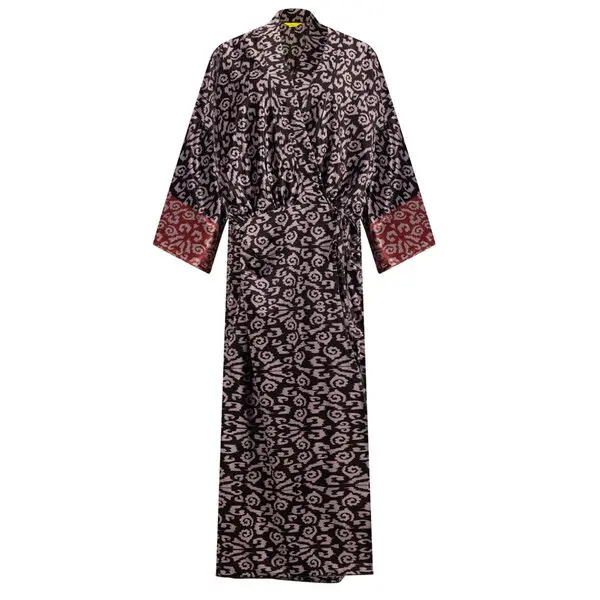 EMANMOON Patterned Satin Dress
