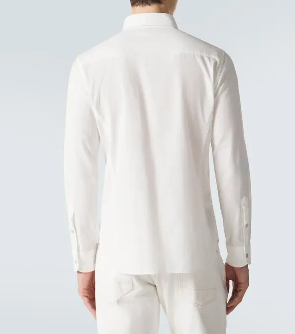 TOM FORD Cotton Corduroy Western Shirt - White
