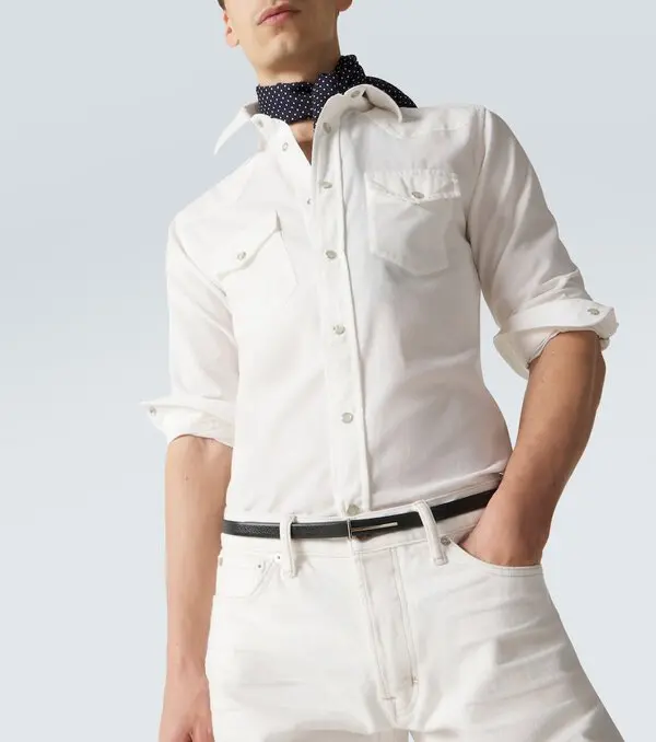 TOM FORD Cotton Corduroy Western Shirt - White