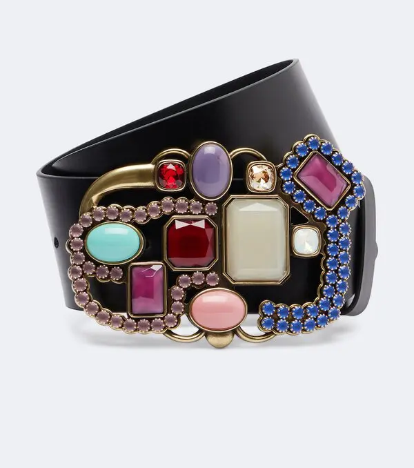 Isabel Marant Étoile Embellished Leather Belt - Black
