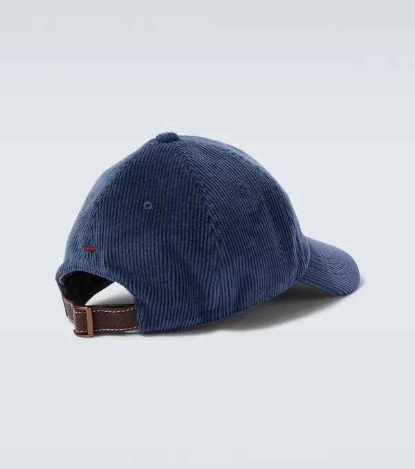 Brunello Cucinelli Cotton-blend Corduroy Baseball Cap - Blue