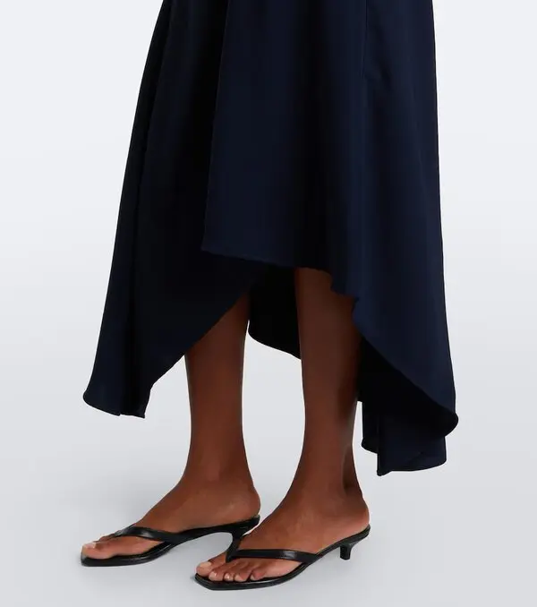 Veronica Beard Thalissa Draped Ribbed-knit Midi Dress