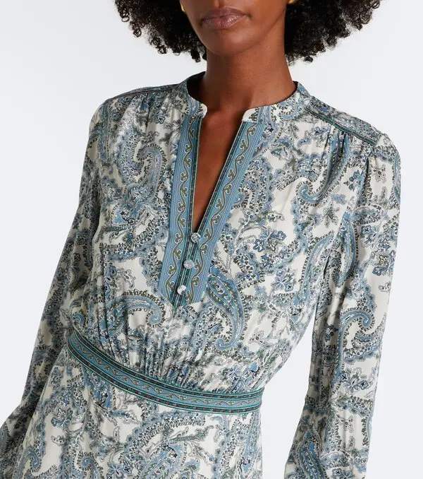 Veronica Beard Sama Printed Tiered Maxi Dress