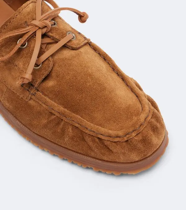 Hogan Suede Lace-up Boat Shoes