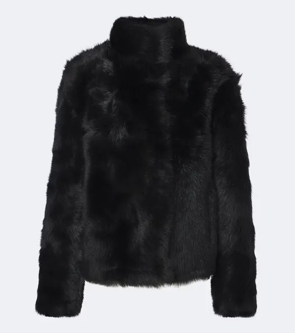 YVES SALOMON Reversible Shearling Coat - Black
