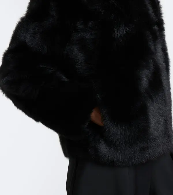 YVES SALOMON Reversible Shearling Coat - Black