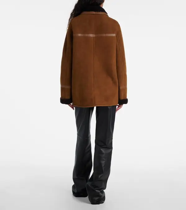 YVES SALOMON Reversible Shearling Coat - Brown