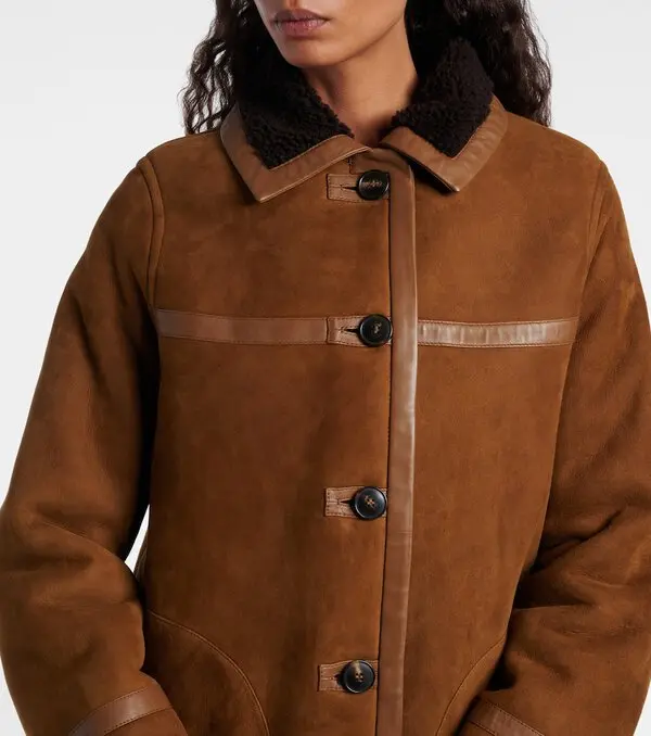 YVES SALOMON Reversible Shearling Coat - Brown