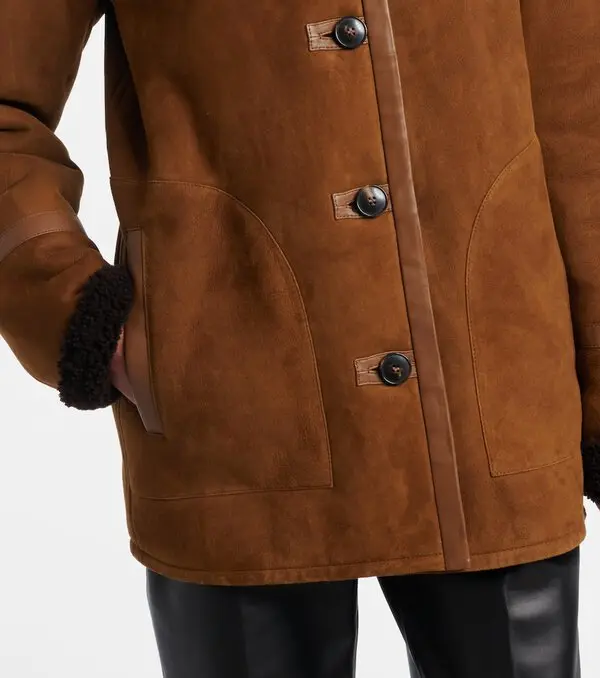 YVES SALOMON Reversible Shearling Coat - Brown