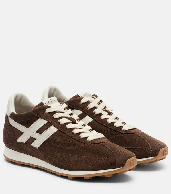 Hogan Suede Lace-up Sneakers - Brown