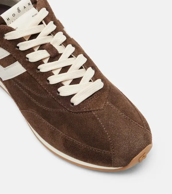Hogan Suede Lace-up Sneakers - Brown