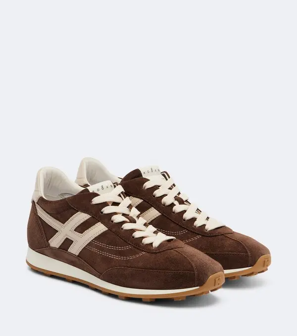 Hogan Suede Lace-up Sneakers - Brown