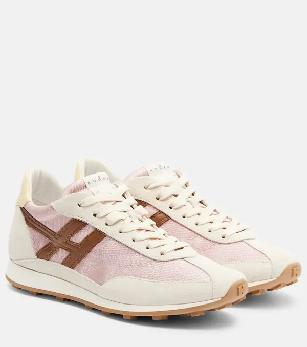 Hogan Suede Lace-up Sneakers - Pink