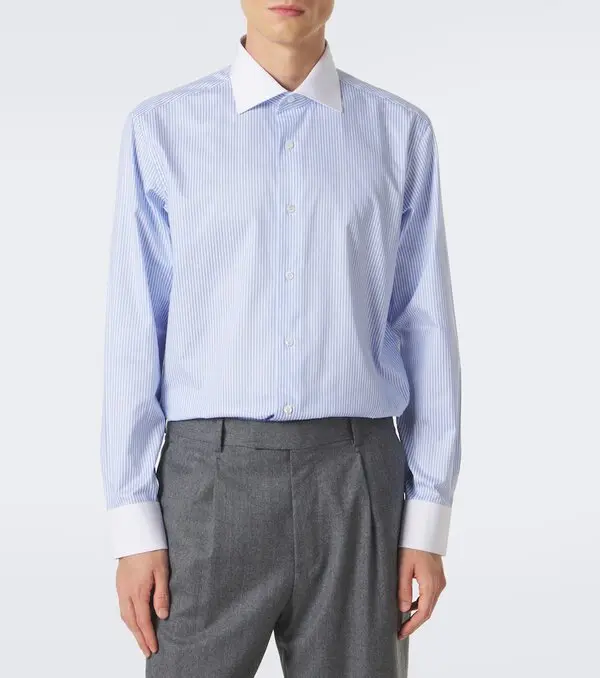 Brioni Striped Cotton Shirt