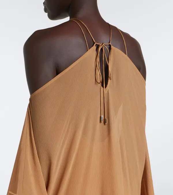TALLER MARMO Feather-trimmed Kaftan