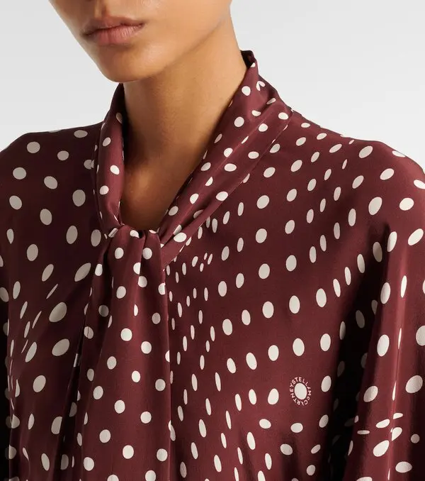 Stella McCartney Polka-dot Silk Midi Dress