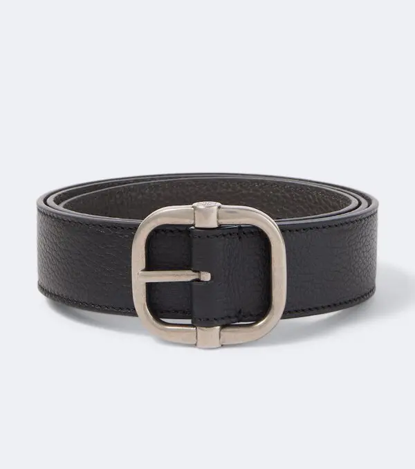 Loewe Loop Reversible Leather Belt - Black