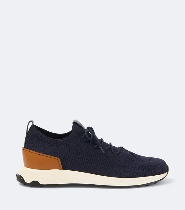 TOD'S Calzino Leather-trimmed Fabric Sneakers