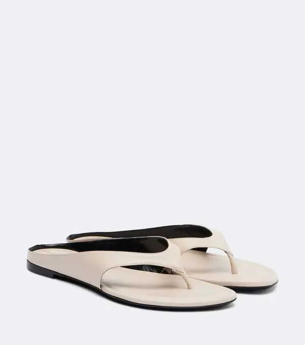 HERBERT LEVINE Sunkissed Leather Thong Sandals