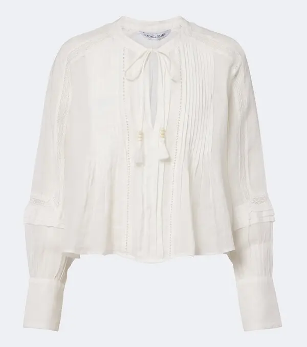 Veronica Beard Sawyer Ramie Blouse