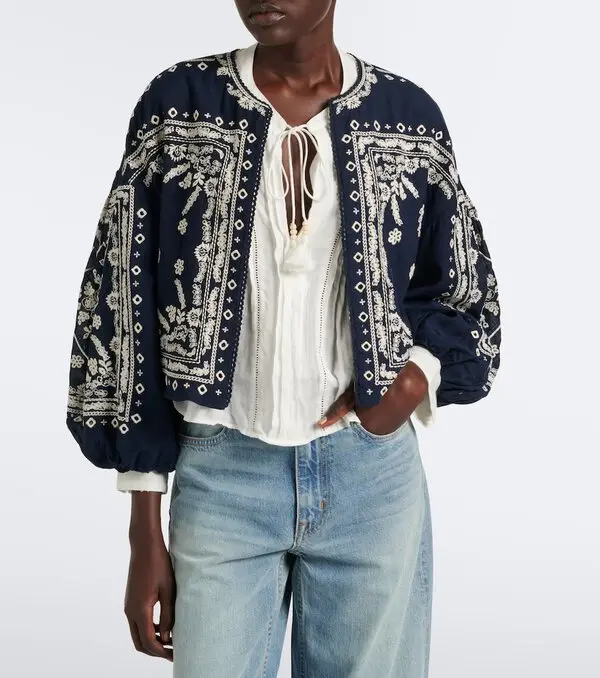 Veronica Beard Sawyer Ramie Blouse - White