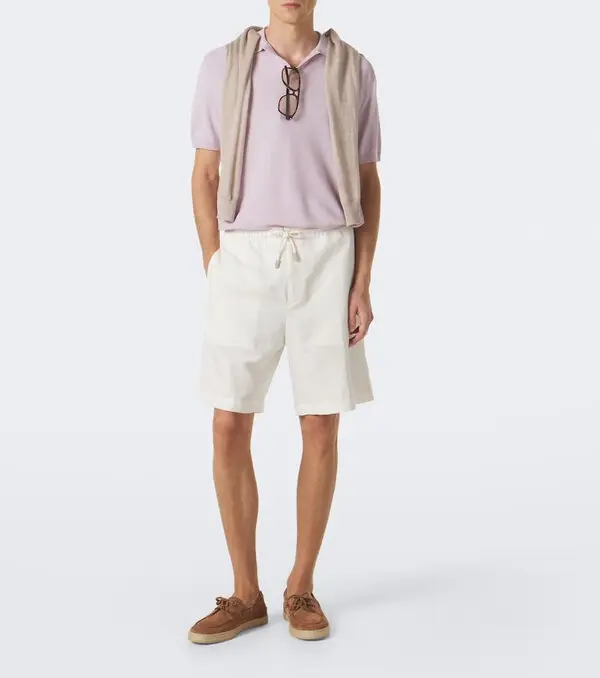 Canali Linen And Silk Shorts