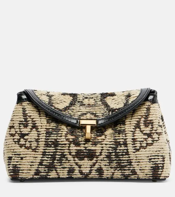 TOTEME T-lock Mini Clutch - Beige