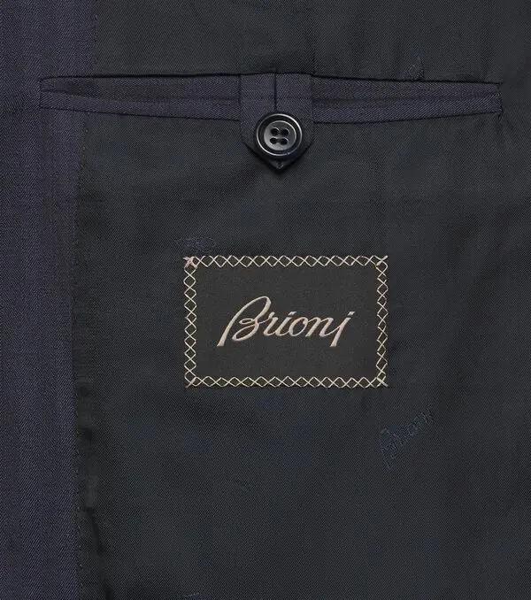 Brioni Striped Wool Suit - Blue