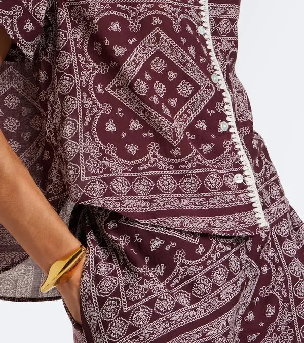 Veronica Beard Ilene Printed Cotton-blend Shirt