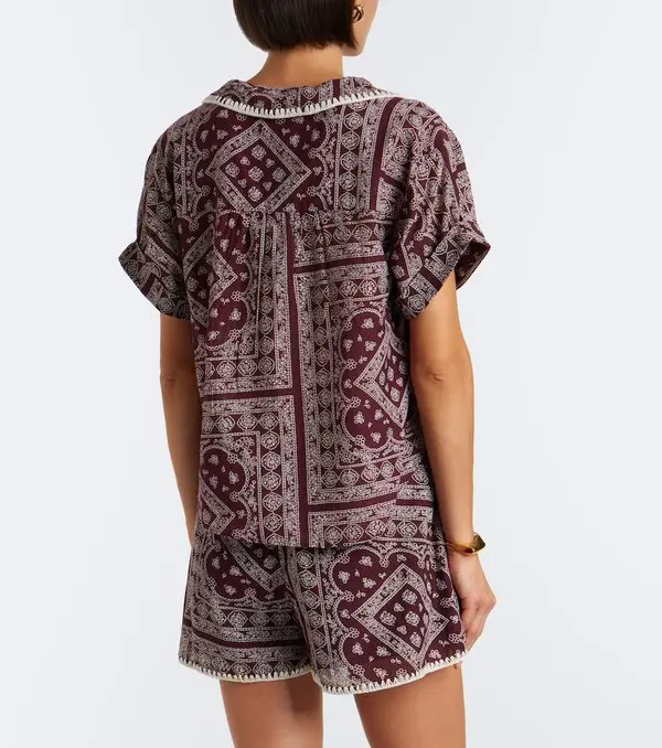 Veronica Beard Ilene Printed Cotton-blend Shirt