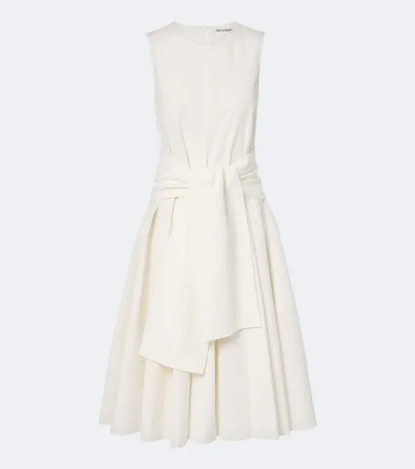 JW Anderson Cotton Cloqu� Midi Dress