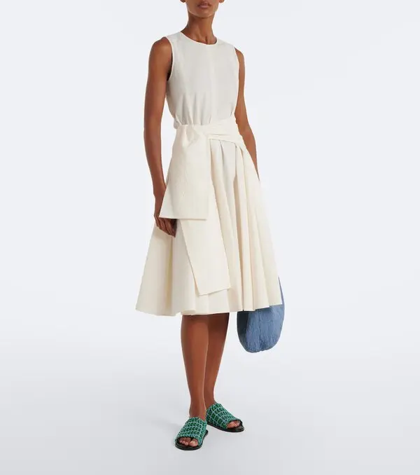 JW Anderson Cotton Cloqu� Midi Dress