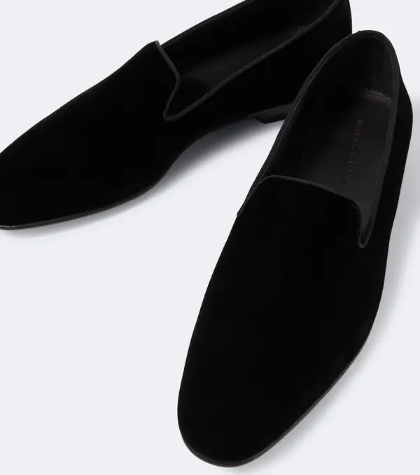Manolo Blahnik Mario Velvet Loafers