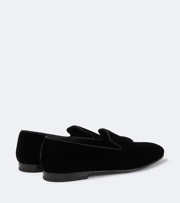 Manolo Blahnik Mario Velvet Loafers