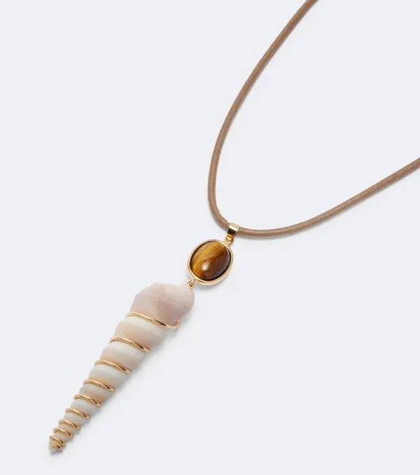 JENNIFER BEHR Finley Pearl Seashell Necklace