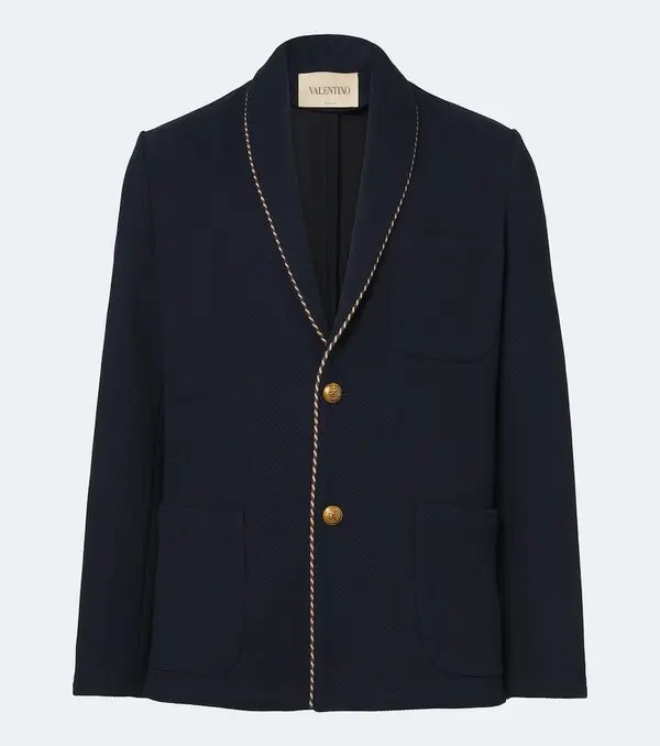 Valentino Garavani Cotton Twill Blazer - Blue