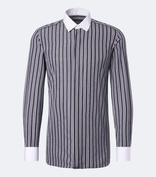 TOM FORD Striped Cotton Poplin Shirt - Multicoloured