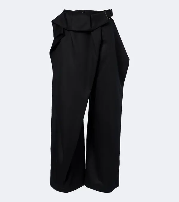 JW Anderson Belted Wool Wide-leg Pants