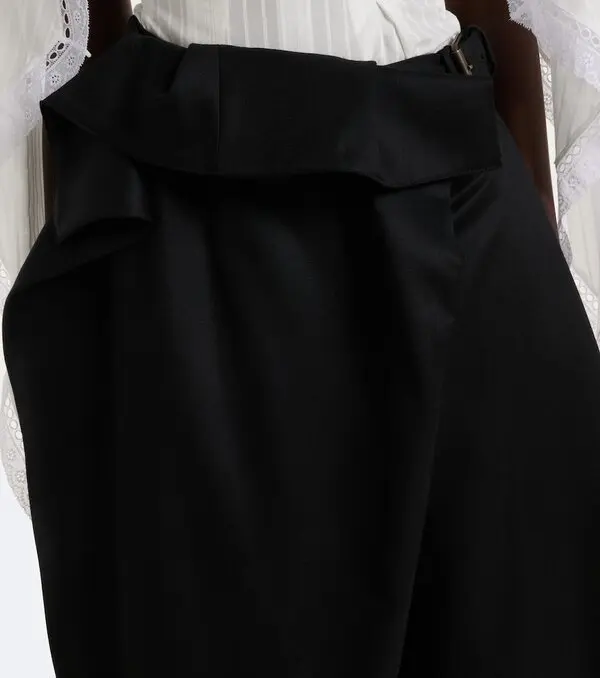 JW Anderson Belted Wool Wide-leg Pants