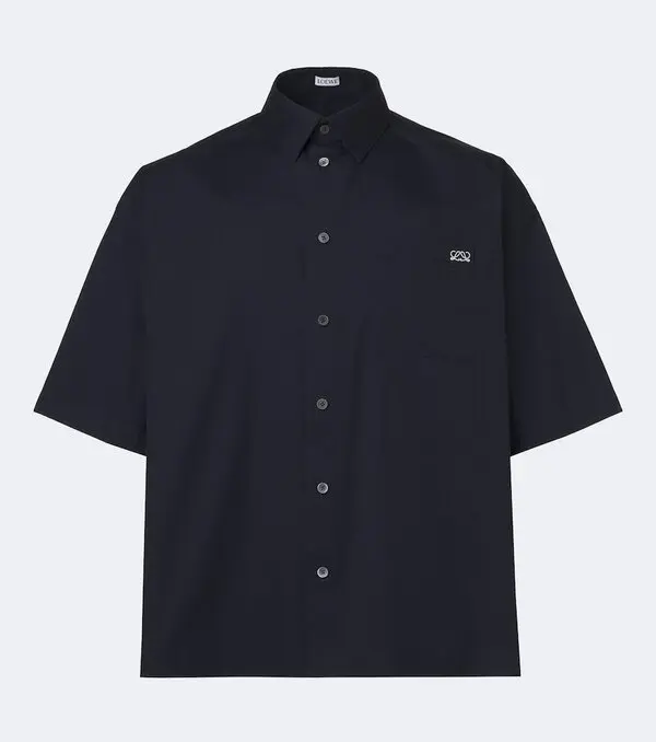 Loewe Anagram Cotton Twill Shirt - Blue
