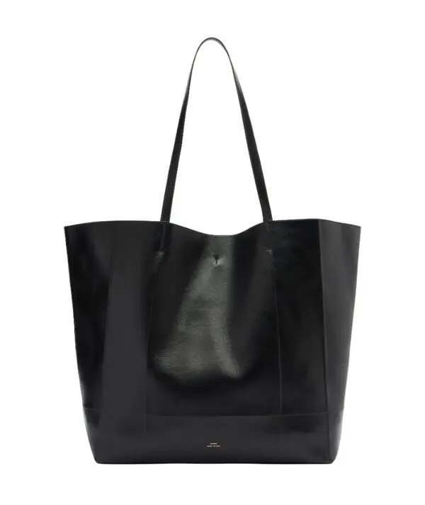 TOTEME Roam Large Leather Tote Bag - Black
