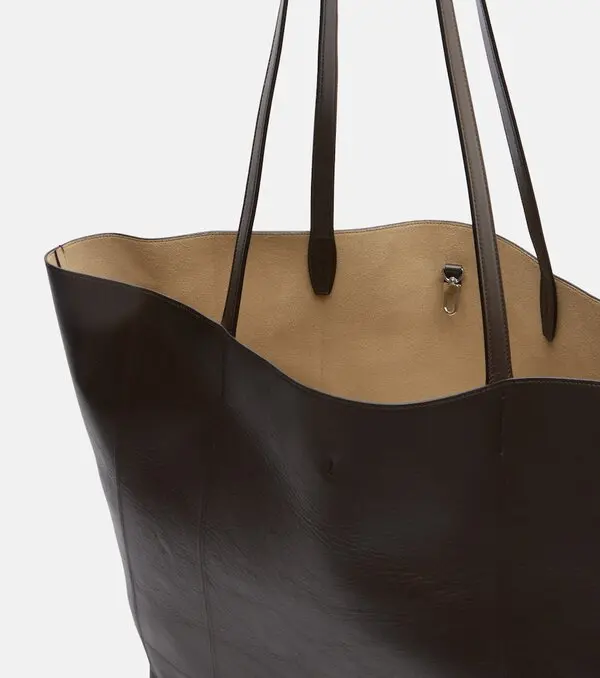 TOTEME Roam Large Leather Tote Bag - Brown