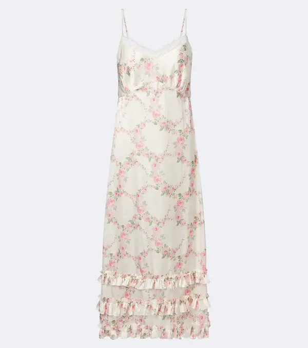 Simone Rocha Floral Lace-trimmed Slip Dress - White