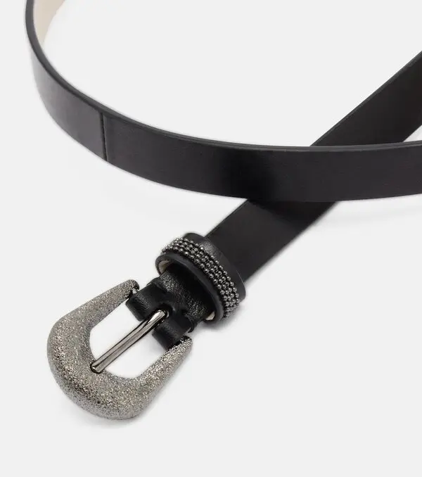 Brunello Cucinelli Monili Leather Belt