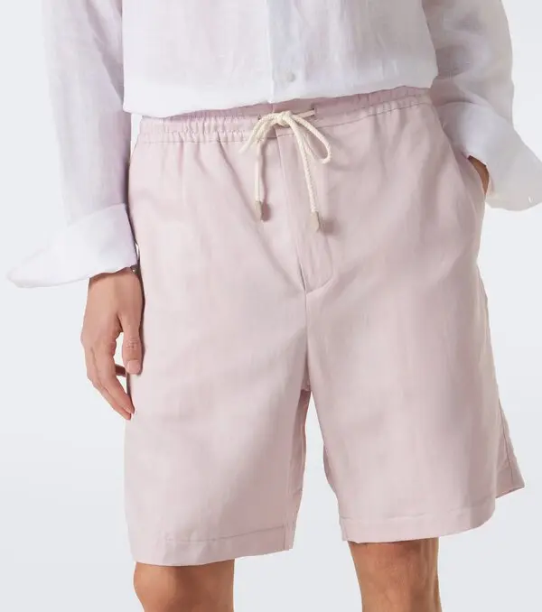 Canali Linen And Silk Shorts