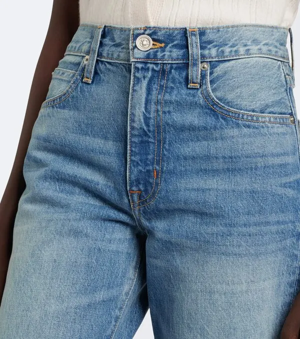 SLVRLAKE Phoenix Straight Jeans In Winter Ecru