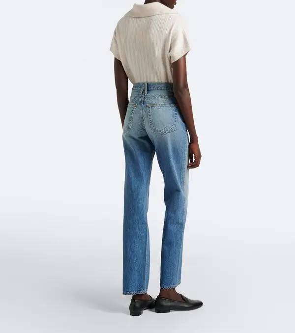 SLVRLAKE Phoenix Straight Jeans In Winter Ecru